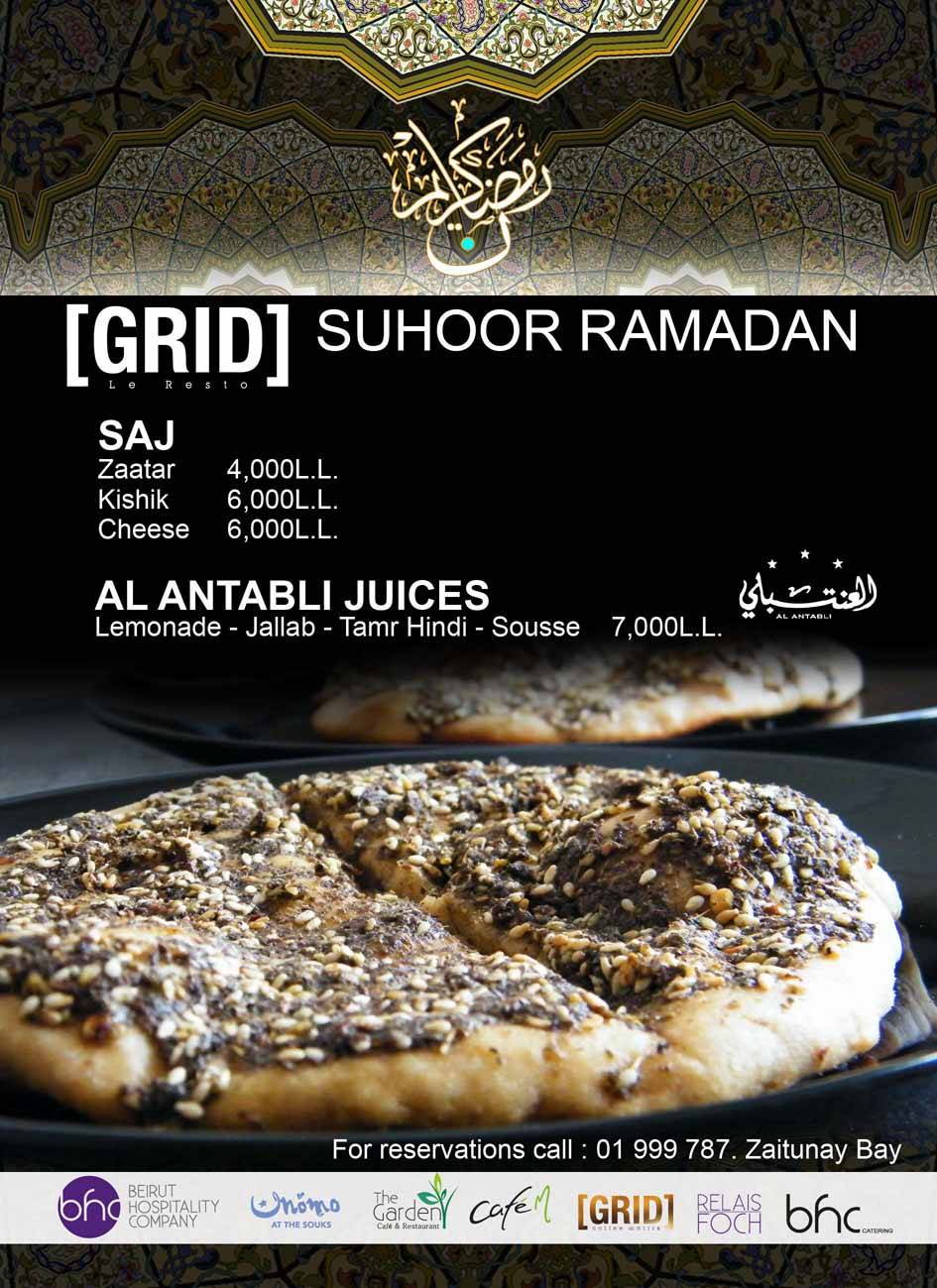 Suhoor Ramadan at Grid Le Resto