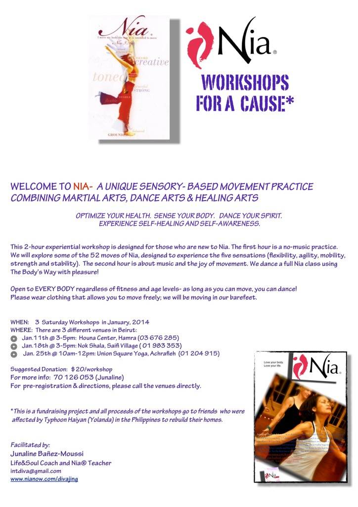 Nia Workshop for a Cause at Union Square Yoga