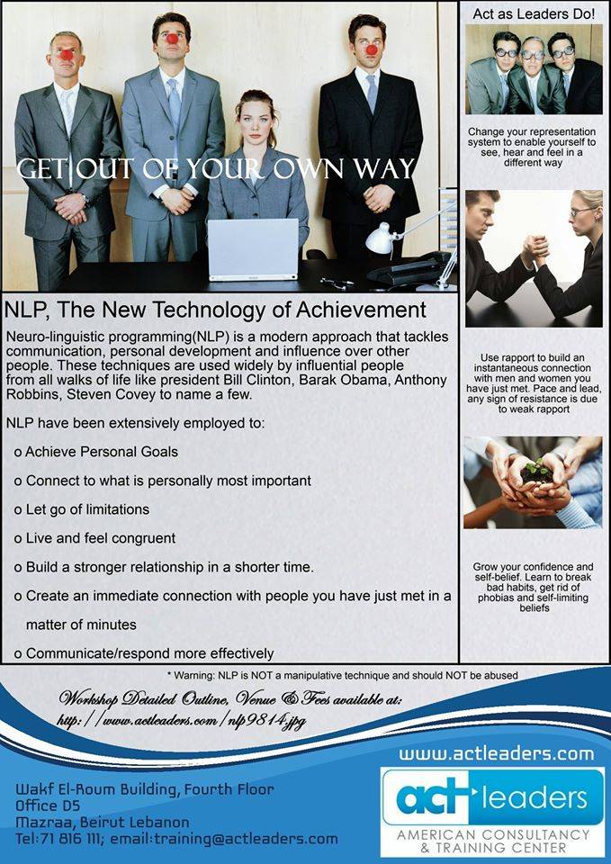 Neuro-Linguistic Programming Workshop Neuro-Linguistic Programming Workshop