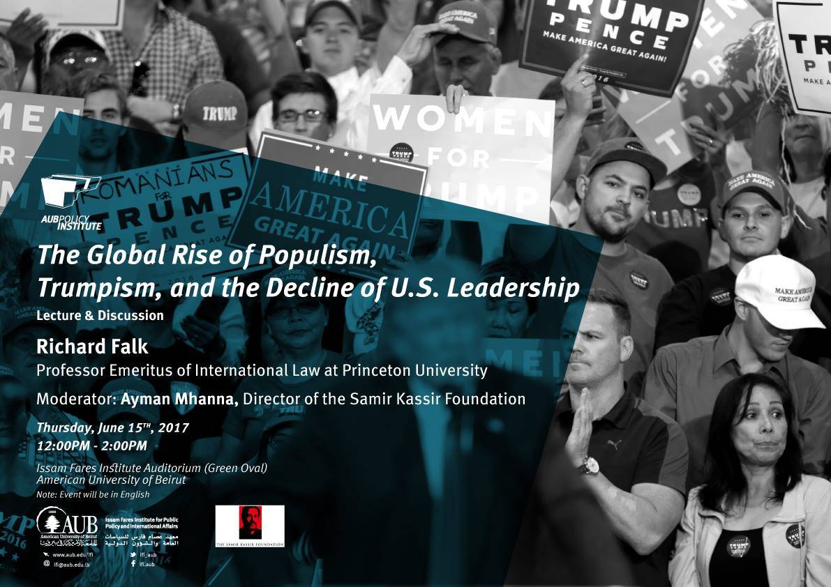 Lecture: Global Rise of Populism, Trumpism & the Decline of US Leadership