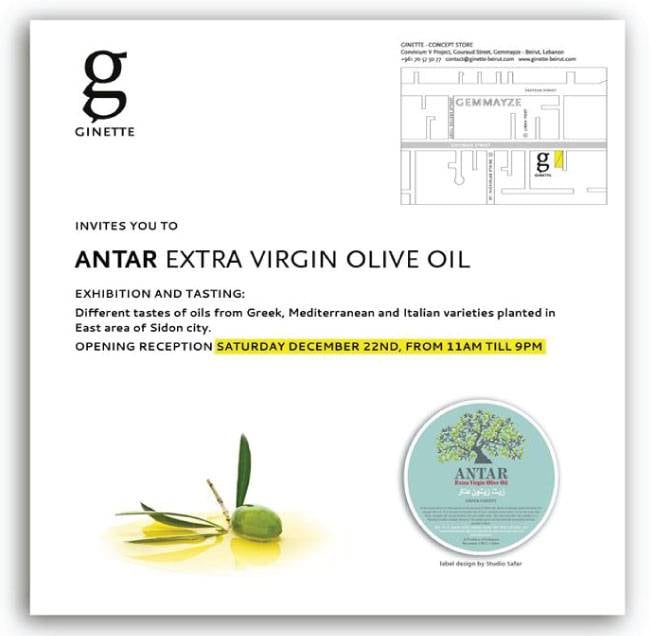 Antar Olive Oil Tasting at Ginette