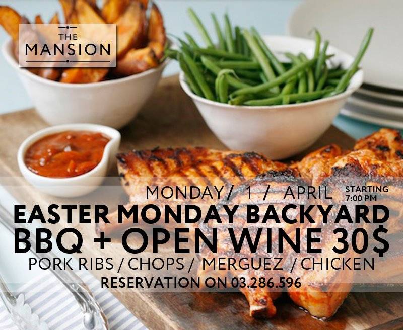 Easter Monday Backyard BBQ at The Mansion