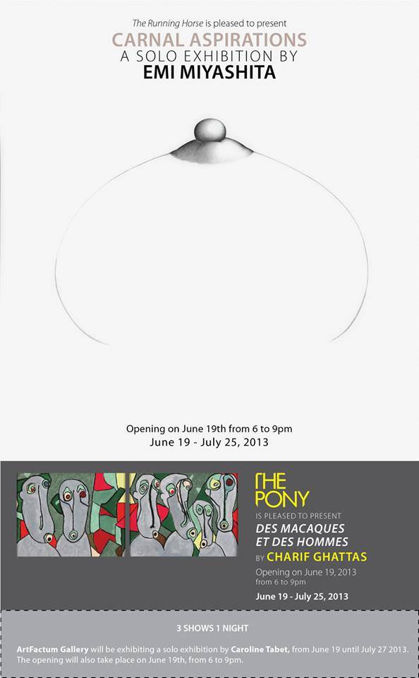 Emi Miyashita and Charif Ghattas Exhibition at The Running Horse