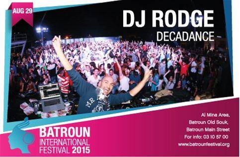 'DJ Rodge' at Batroun International Festival 2015