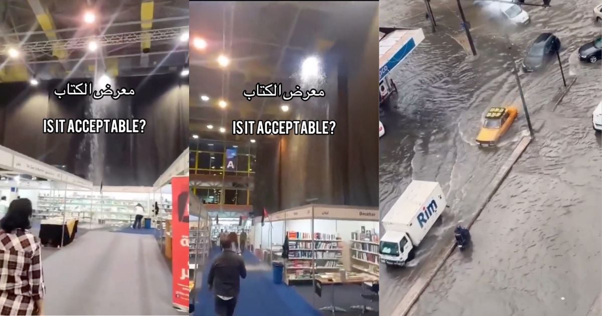Video: Lebanon Int'l Book Fair Flooded Amid Heavy Rainfall » Beirut.com