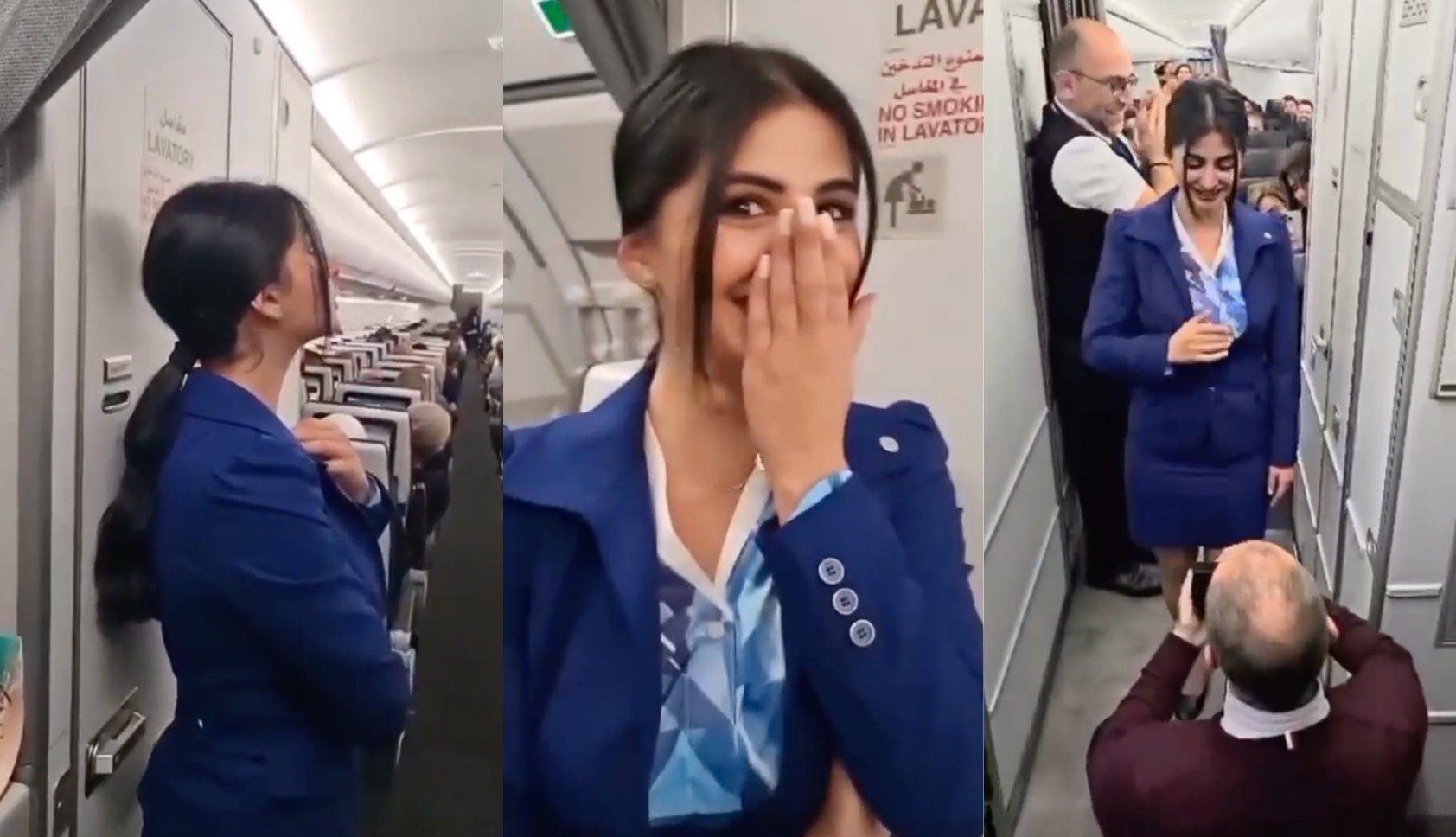 Video: Lebanese Man Proposes To MEA Cabin Crew Member » Beirut.com