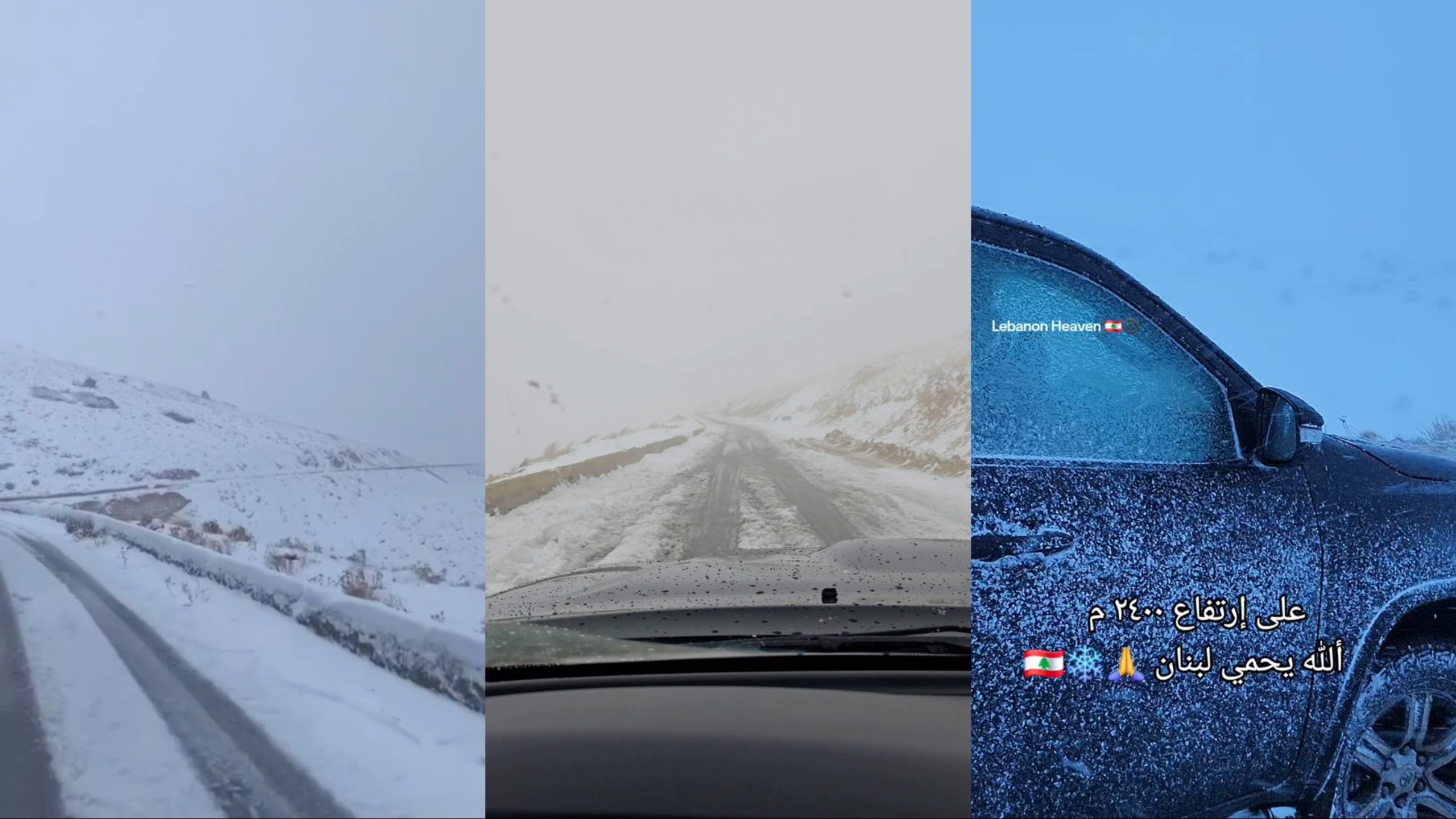 Lebanon's Mountains Welcome the First Snow of the Season » Beirut.com
